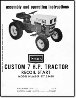 Sears Tractor manuals
