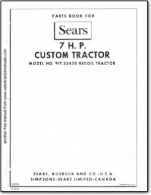Sears Tractor manuals